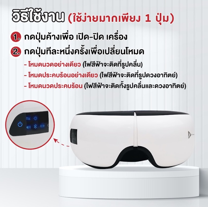 InnoEye เครื่องนวดตา InnoHealth มีฟังชั่นนวดคลึงขมับ คลายปวดไมเกรน มี ...
