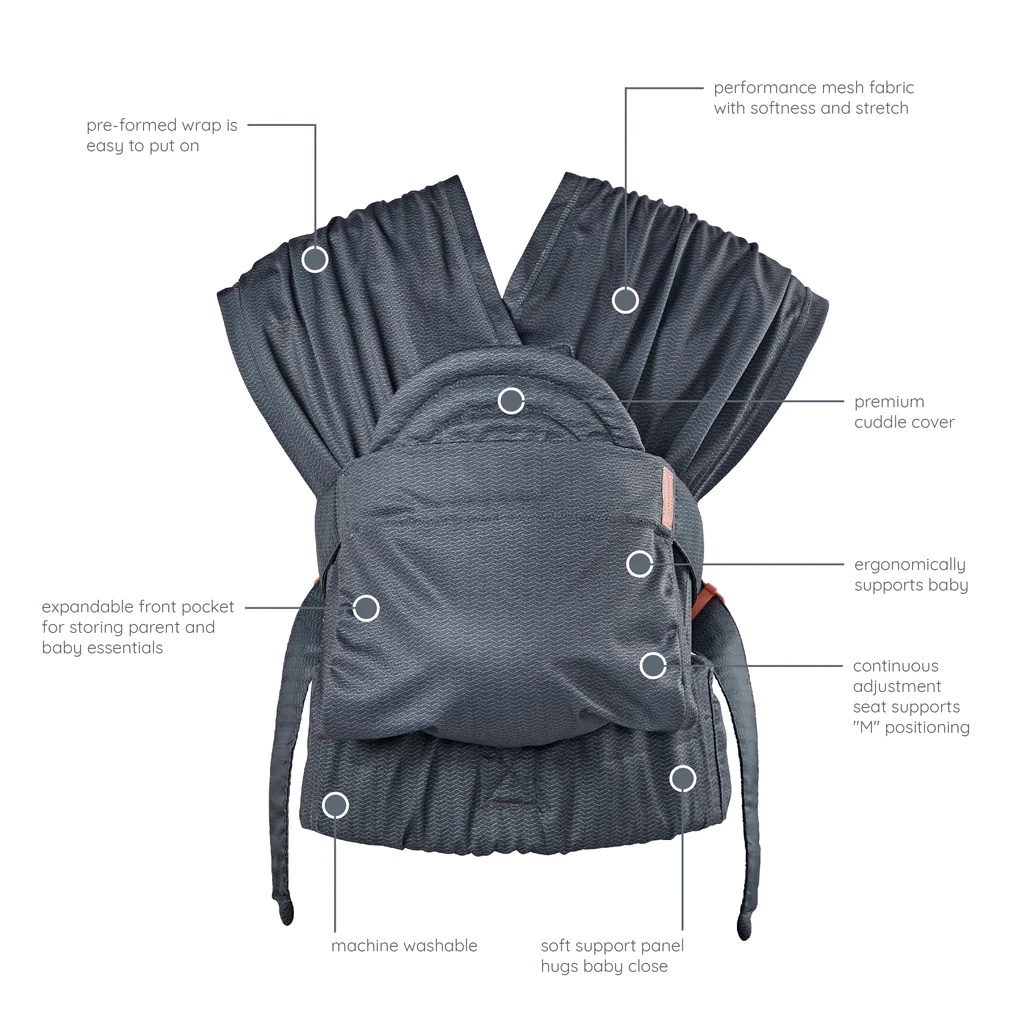 Infantino : Hug & Cuddle Adjustable Hybrid Wrap Carrier | Shopee Thailand