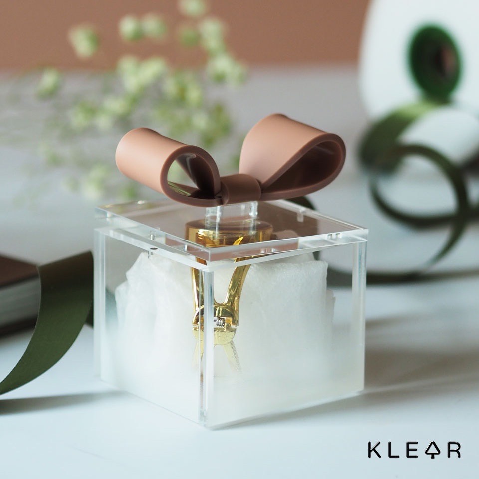 KlearObject Bow Box (mini) กล่องใส่ของขวัญ ใส่เครื่องประดับ ใส่ของชำร่วย อะคริลิคใส มีโบว์ กล่อง ...