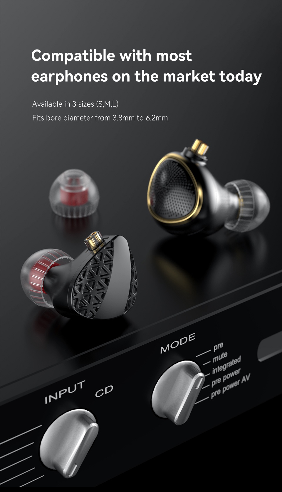 ใหม่ จุกหูฟังซิลิโคน TRN T รองรับหูฟังคู่ 3 คู่ TRN MT3 ST5 BAX EMX ...