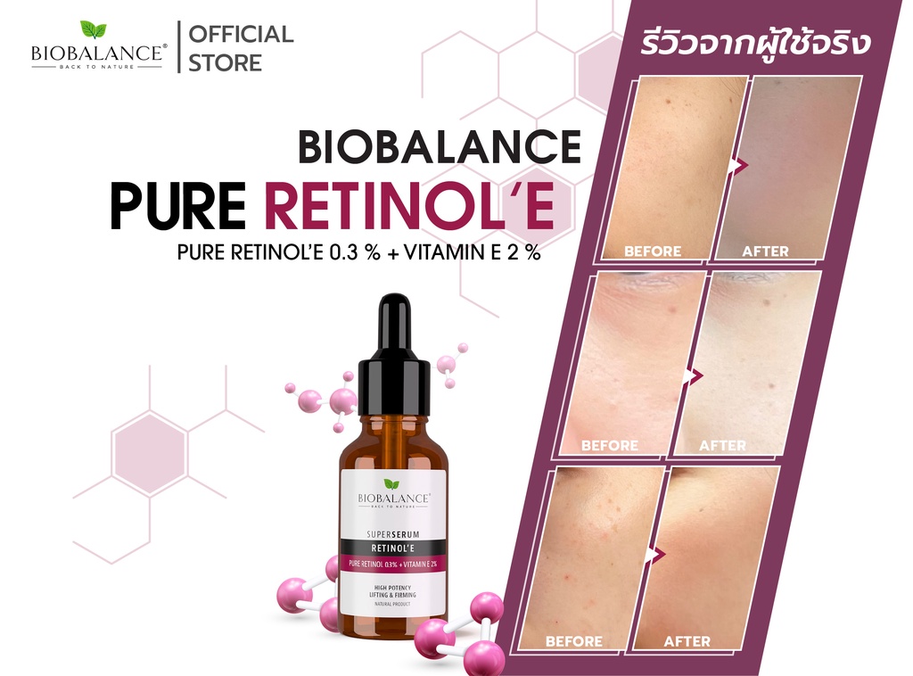 BIOBALANCE RETINOL’E PURE RETINOL 0.3% + VITAMIN E 2% SUPER SERUM 30ML ...