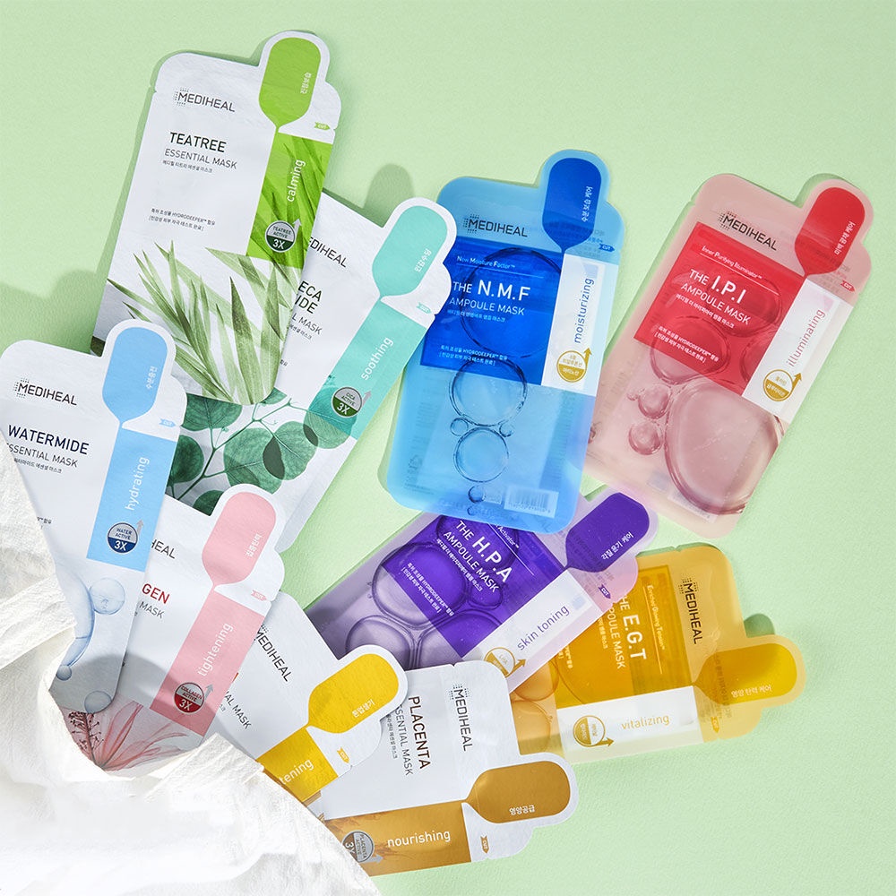 Mediheal Ampoule Mask เมดิฮีล แผ่นมาสก์หน้าแอมพูล 27ml (The E.G.T/The H ...