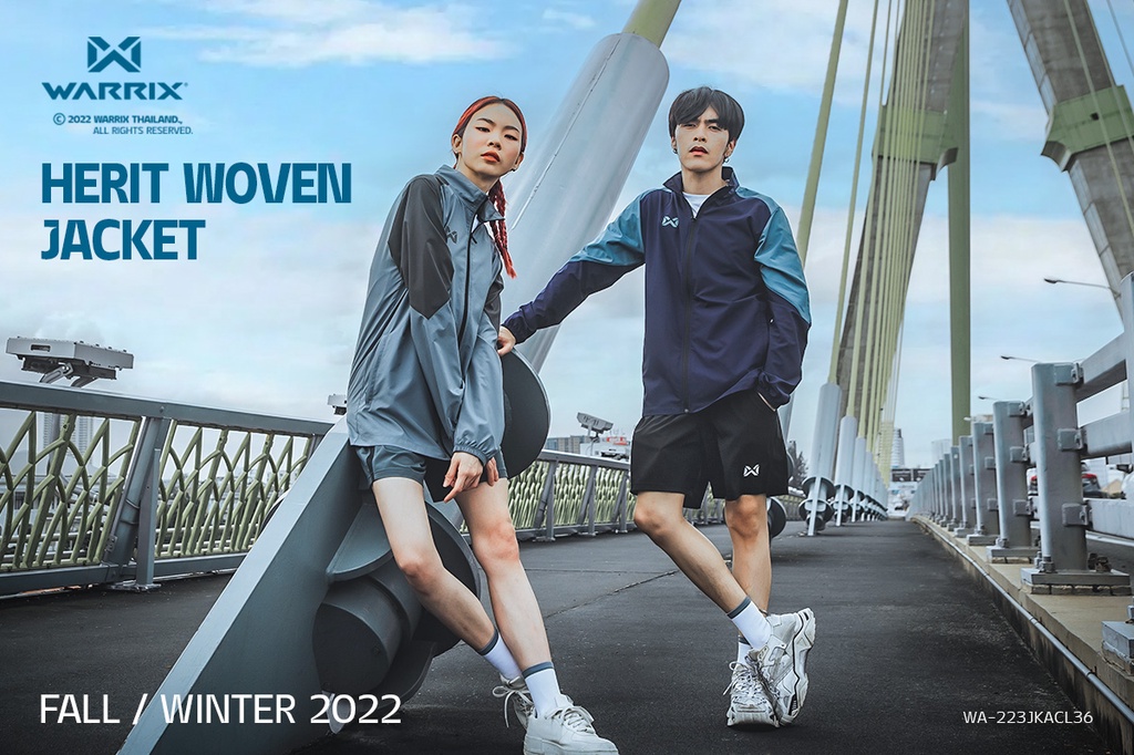 WARRIX เสื้อแจ็คเก็ตกันลม Herit Woven Jacket (WA-223JKACL36) | Shopee ...