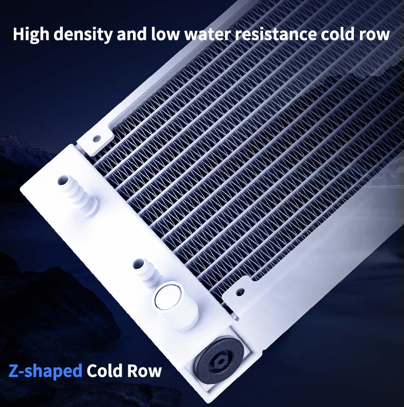 Deepcool LE700 WH 360 ซีพียู Aio Liquid Cooler สีขาวดำ ARGB หม้อน้ำ ...