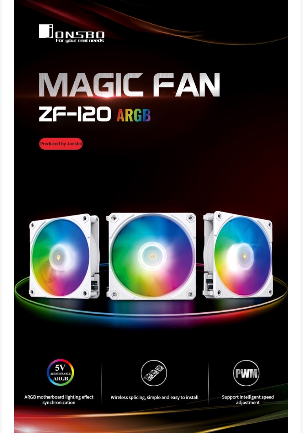 [พร้อมส่ง]Jonsbo Zf-120 ZG-120 ZH-120 ARGB พัดลมระบายความร้อน CPU ซิงโ ...