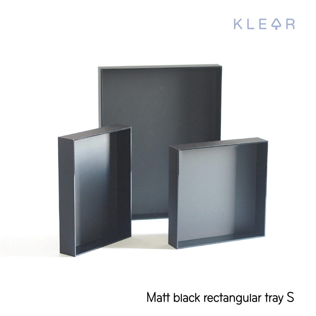 KlearObject Matt black rectangular Tray (S) ถาดใส่ของ ถาดใส่อุปกรณ์ | Shopee Thailand