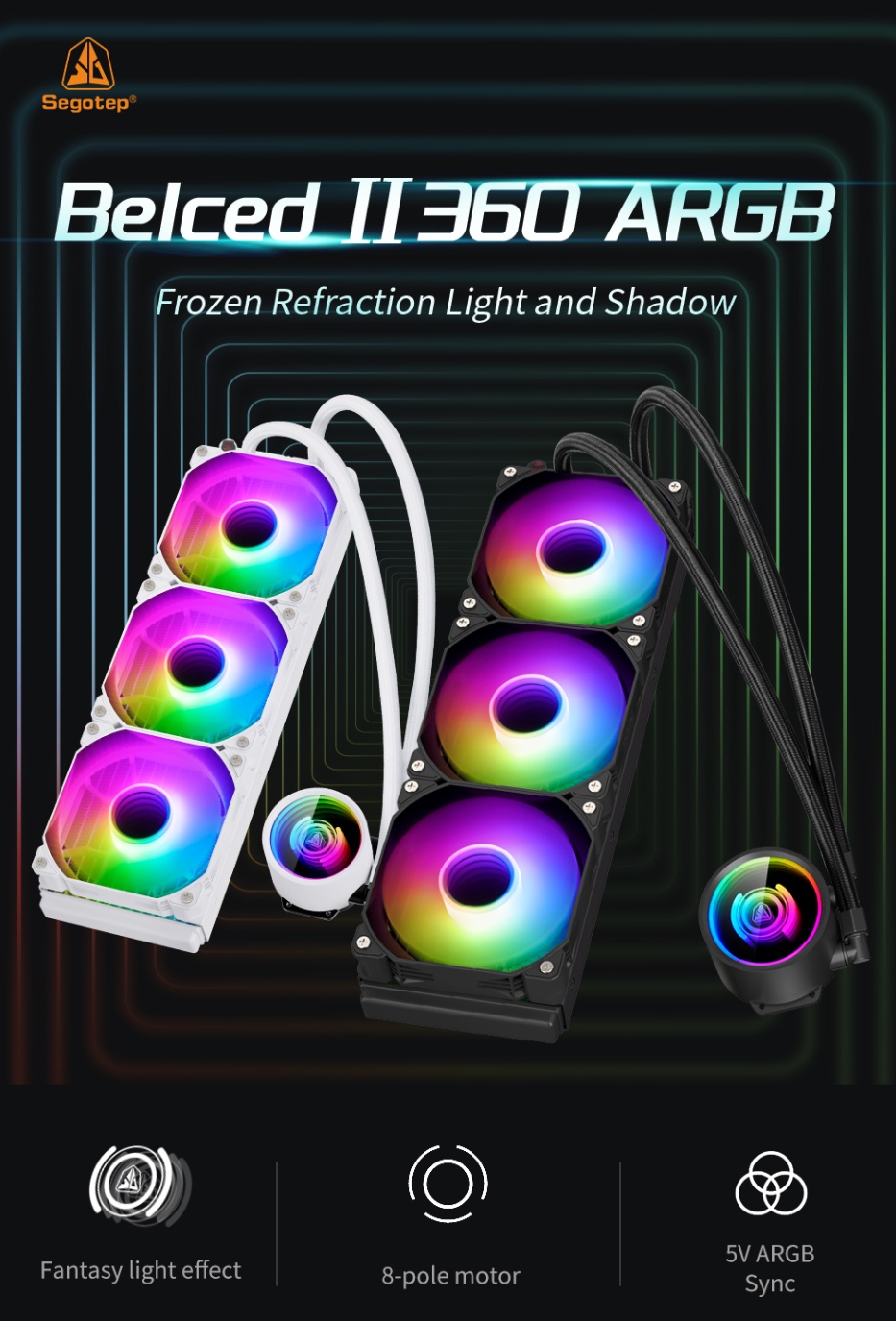SEGOTEP CPU LIQUID COOLER (ระบบระบายความร้อนด้วยน้ำ) BEICED II 360 ARGB ...