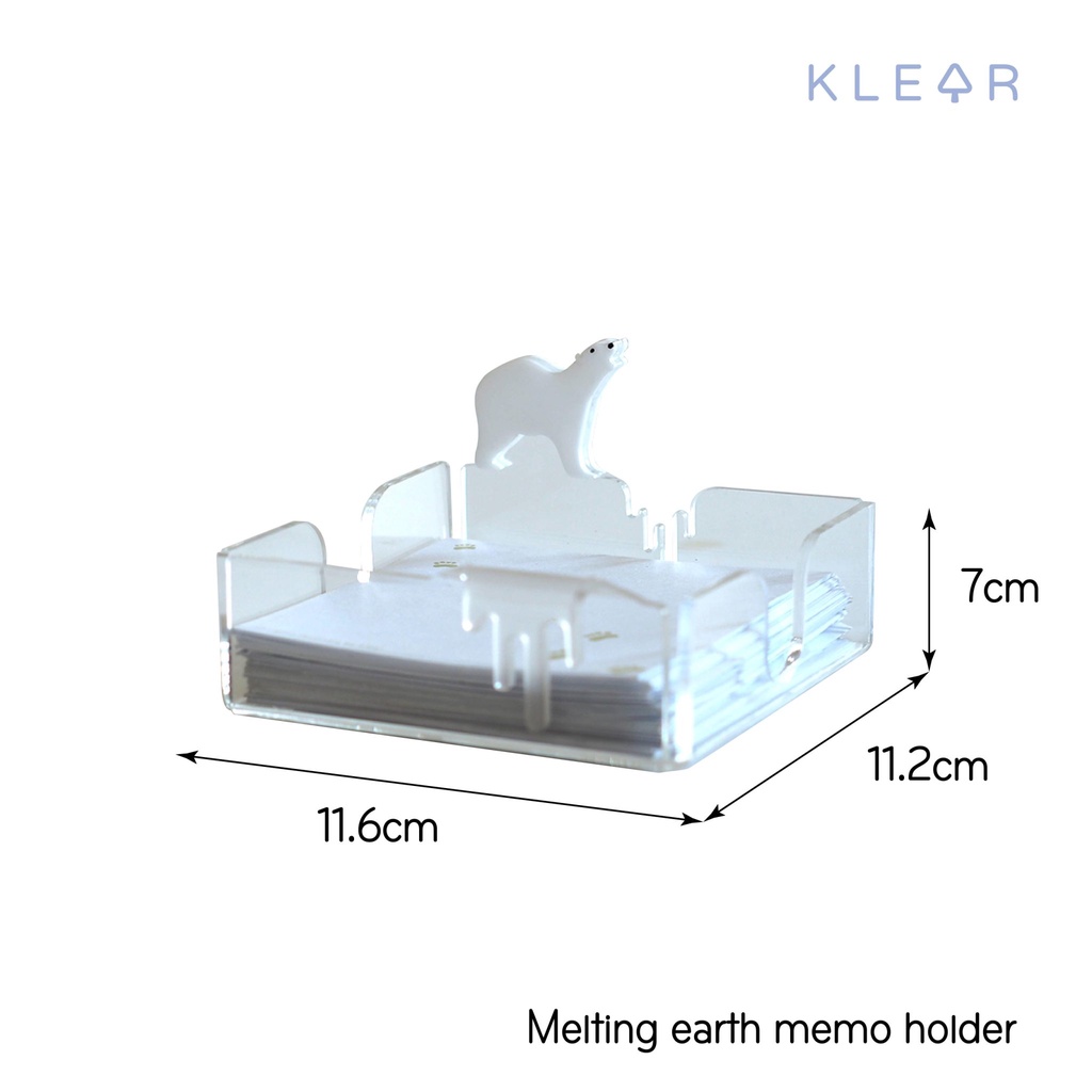 KlearObject Melting earth memo holder กล่องใส่กระดาษโน๊ต กระดาษจดบันทึก ใส่นามบัตร ของใช้บนโต๊ะ ...