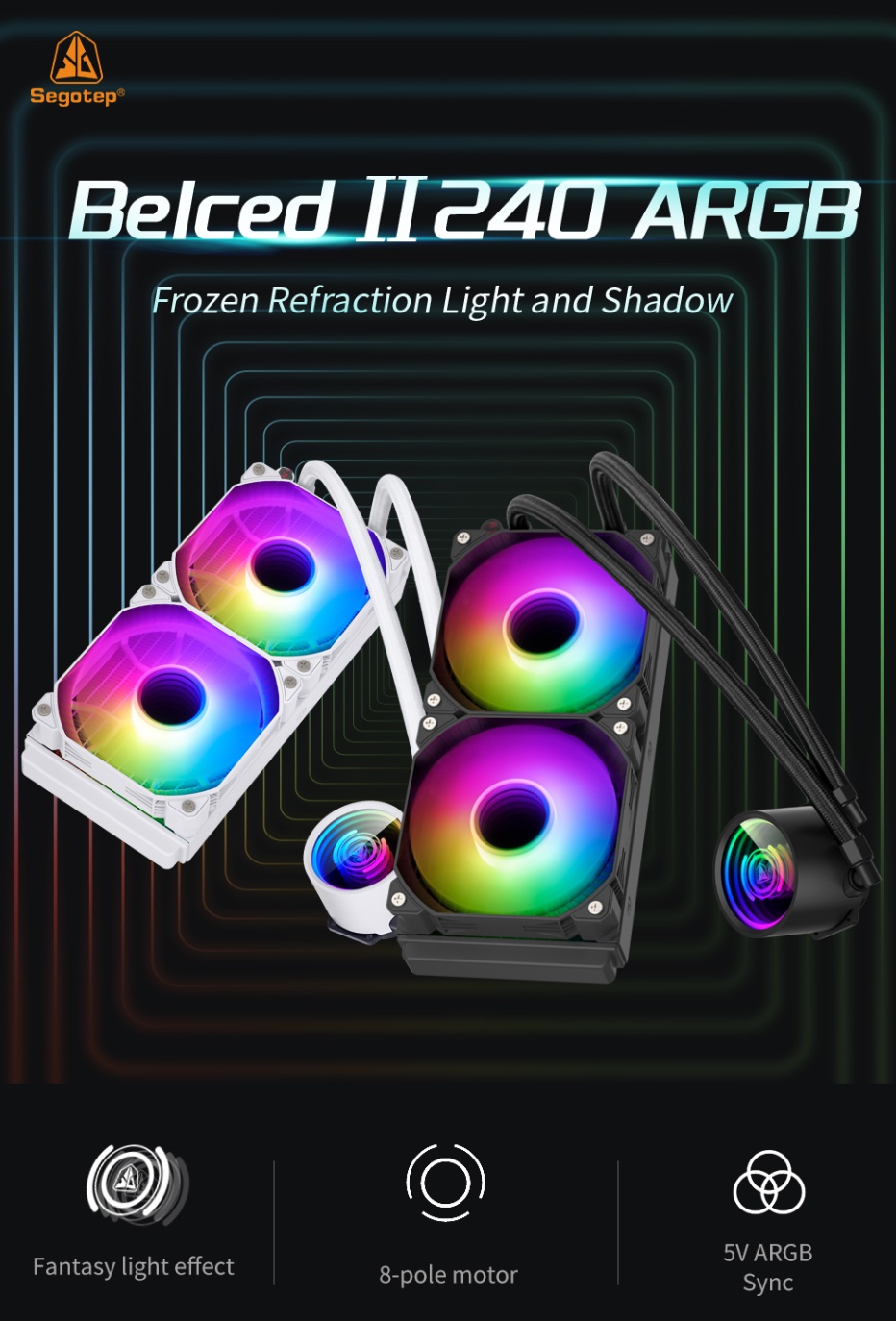 SEGOTEP CPU LIQUID COOLER (ระบบระบายความร้อนด้วยน้ำ) BEICED II 240 ARGB ...