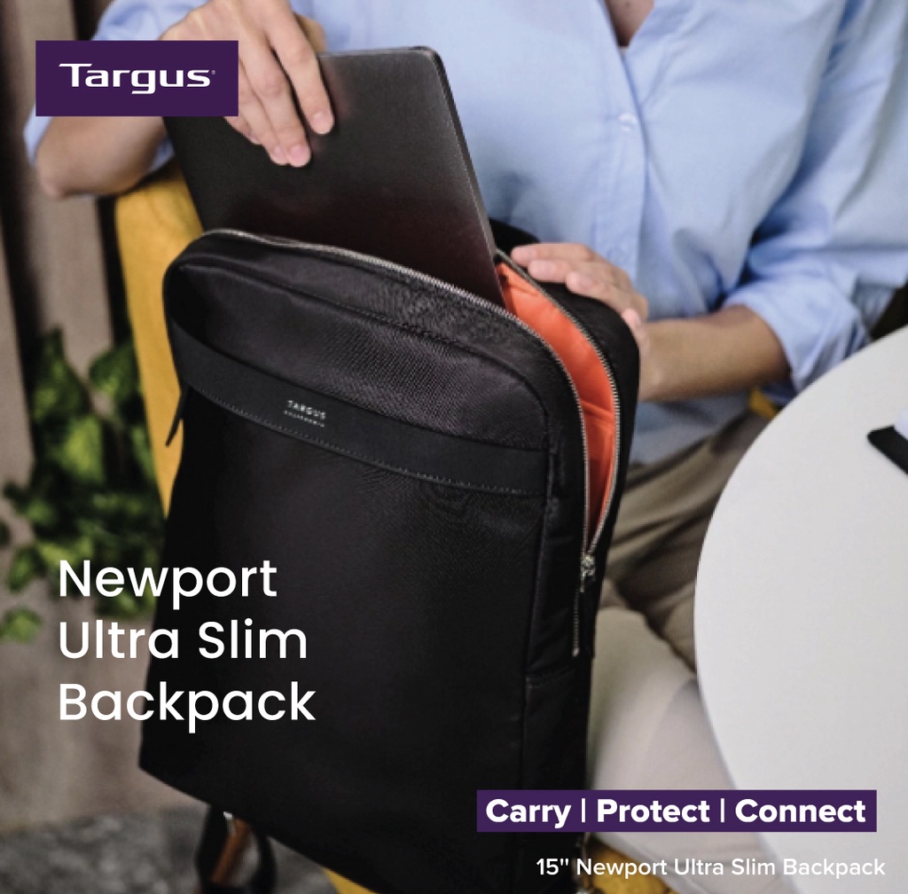 Targus Newport Ultra Slim Backpack 15” (TBB598) กระเป๋าสำหรับใส่โน๊ตบุ๊ค/Macbook Pro ดีไซน์สวย ...