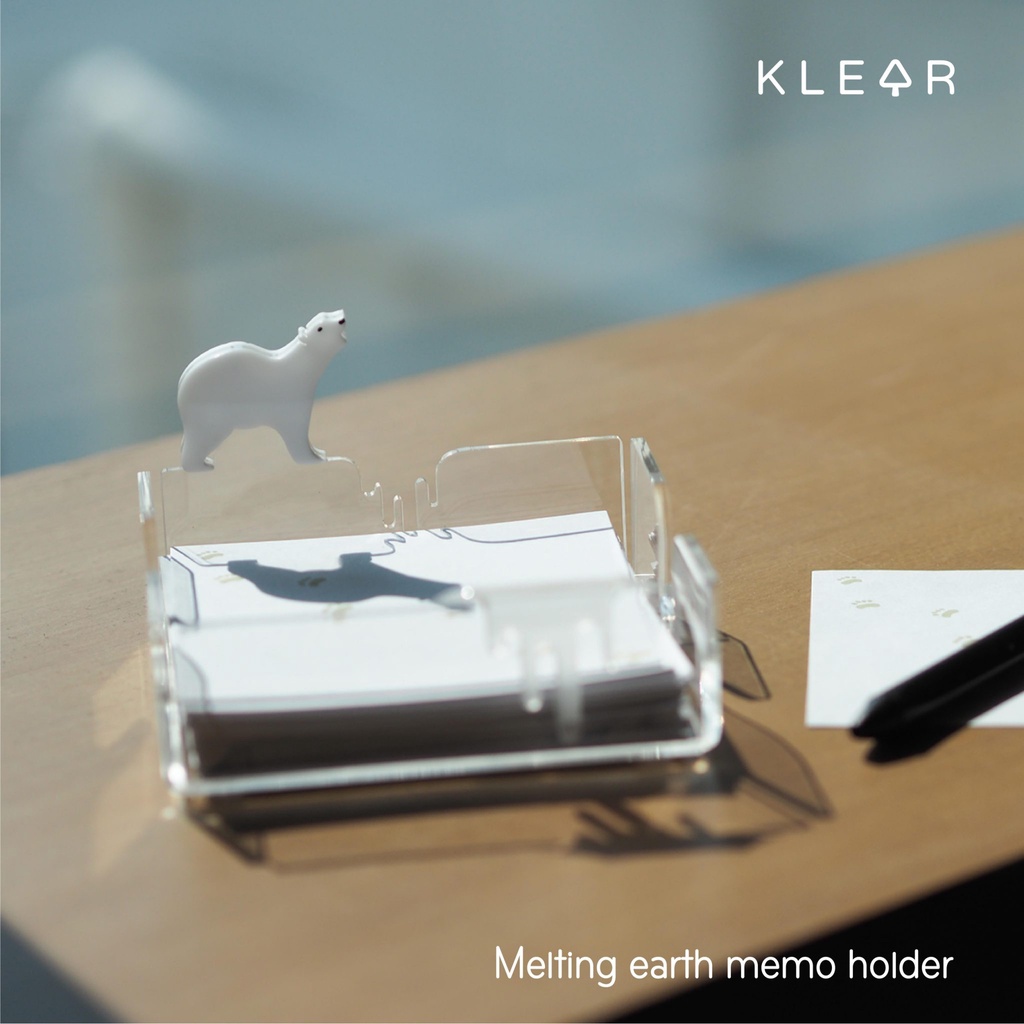 KlearObject Melting earth memo holder กล่องใส่กระดาษโน๊ต กระดาษจดบันทึก ใส่นามบัตร ของใช้บนโต๊ะ ...