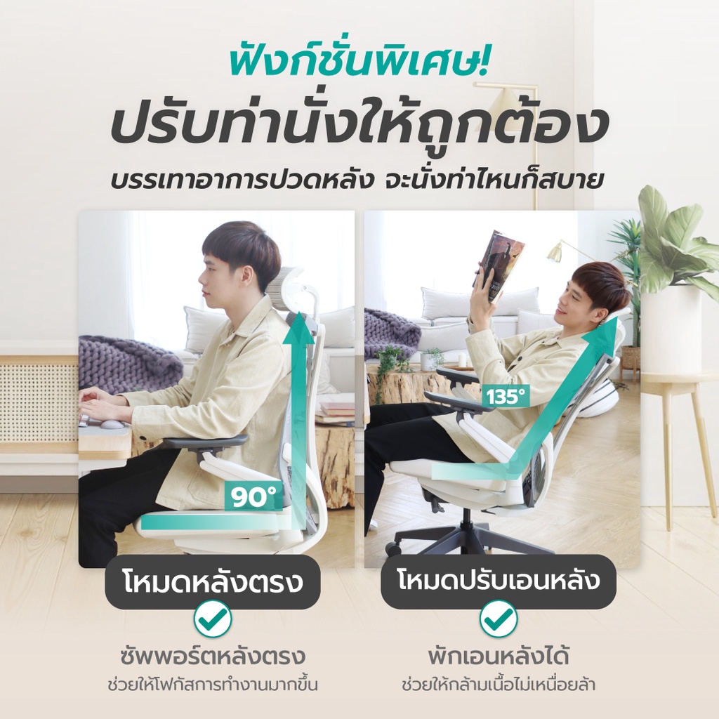 Bewell Ergonomic chair Embrace เก้าอี้เพื่อสุขภาพ สวย ทันสมัย ซัพพอร์ตการนั่ง | Shopee Thailand