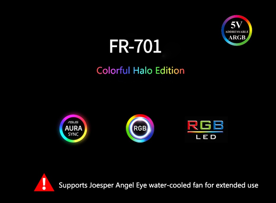 Jonsbo FR-701 พัดลมระบายความร้อน ARGB 5V 3Pin 9 ใบพัด RGB PWM 120 มม. ...