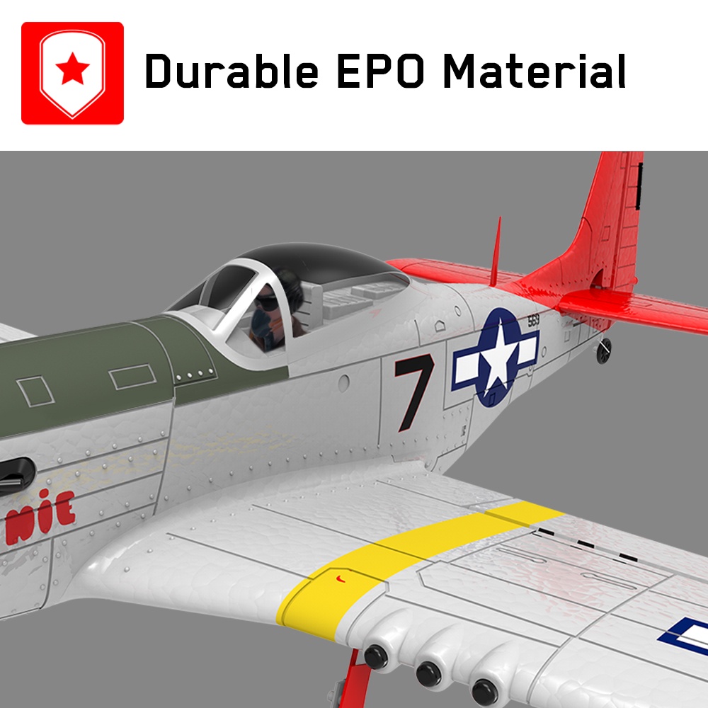 VOLANTEXRC RC Plane 2.4Ghz Mustang P51D 750mm Wingspan Fixed Wing EPO ...