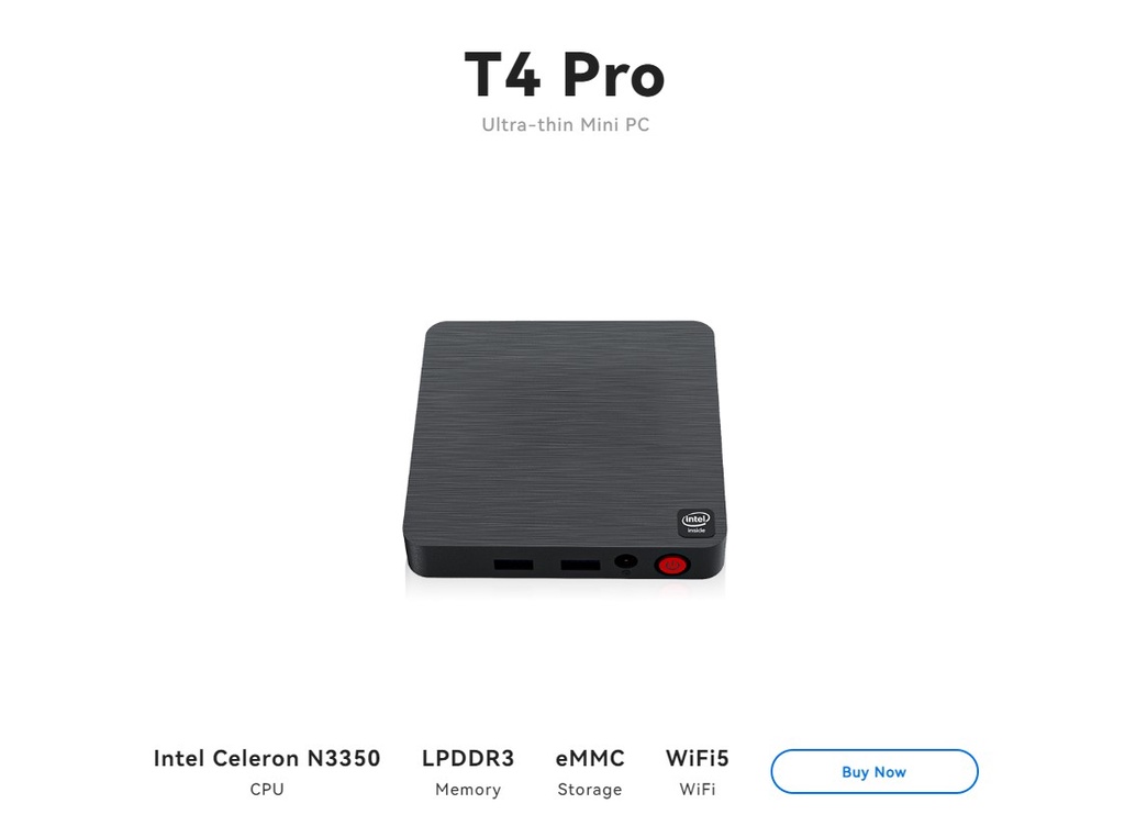 [Official ศูนย์ไทย]Beelink T4 PRO รุ่นใหม่ ปี 2022 Mini pc office ประหยัดไฟ + Ram4GB + Rom 64GB ...