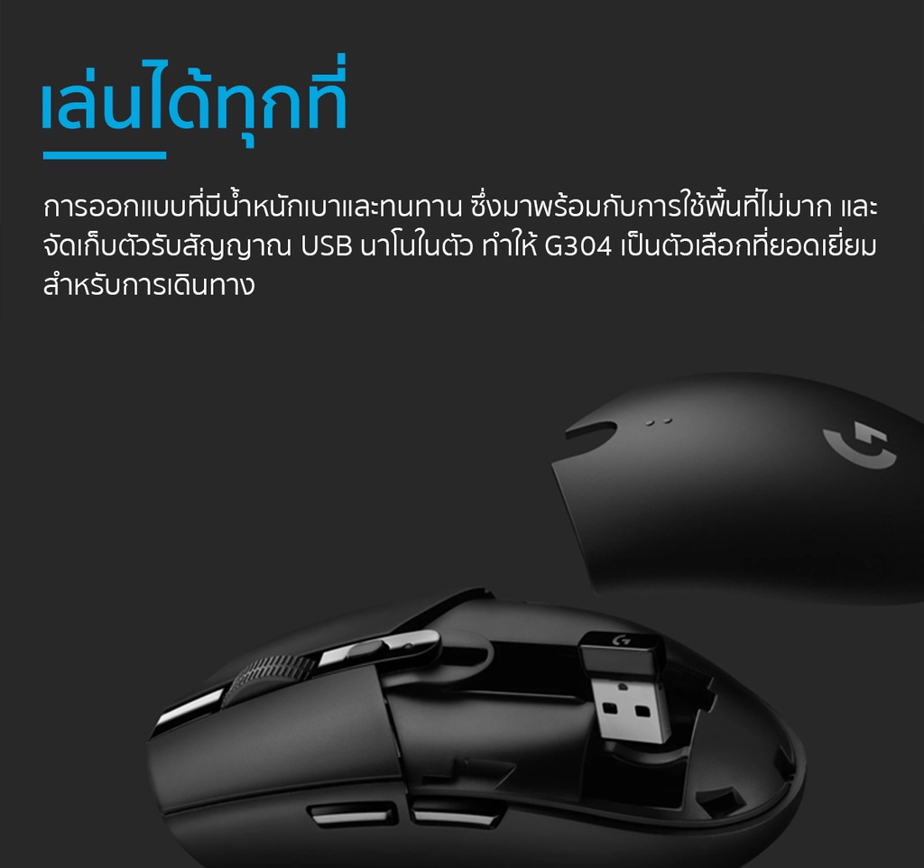 Logitech G304 LIGHTSPEED™ Wireless Gaming Mouse 12,000 DPI, 6 Makro ...