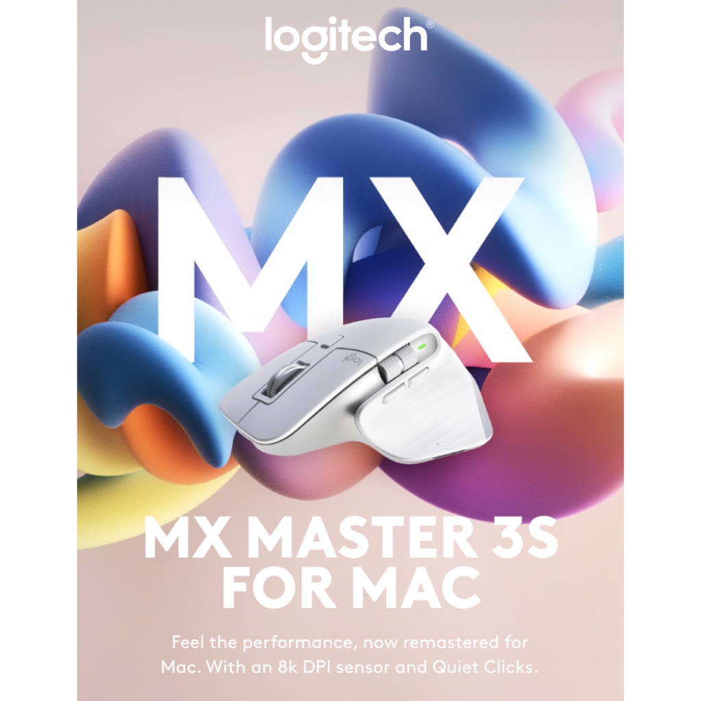 Logitech MX Master 3S for Mac Performance Wireless Mouse เมาส์บลูทูธ ...