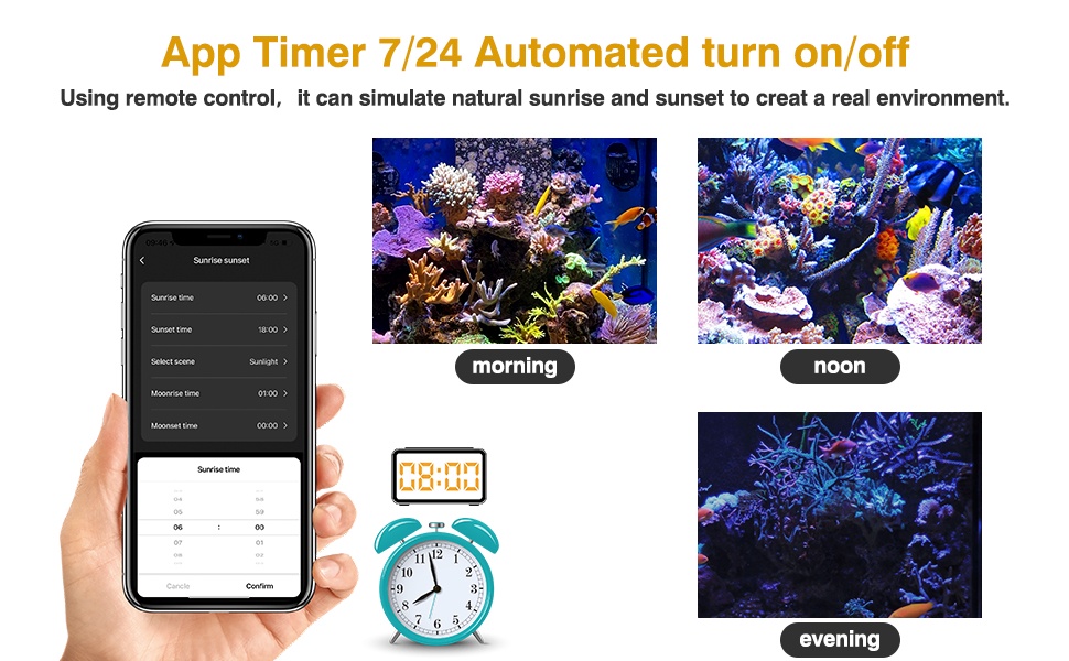 （การจัดส่งที่รวดเร็ว)38w Smart App LED Aquarium Light RGB Pro LEDs ...