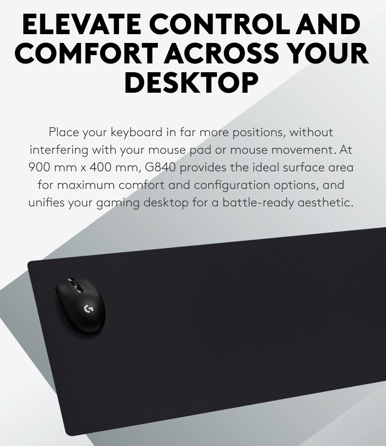 Logitech G840 XL Cloth Gaming Mouse Pad เมาส์แพดเกมมิ่งแบบผ้าขนาดใหญ่ ...