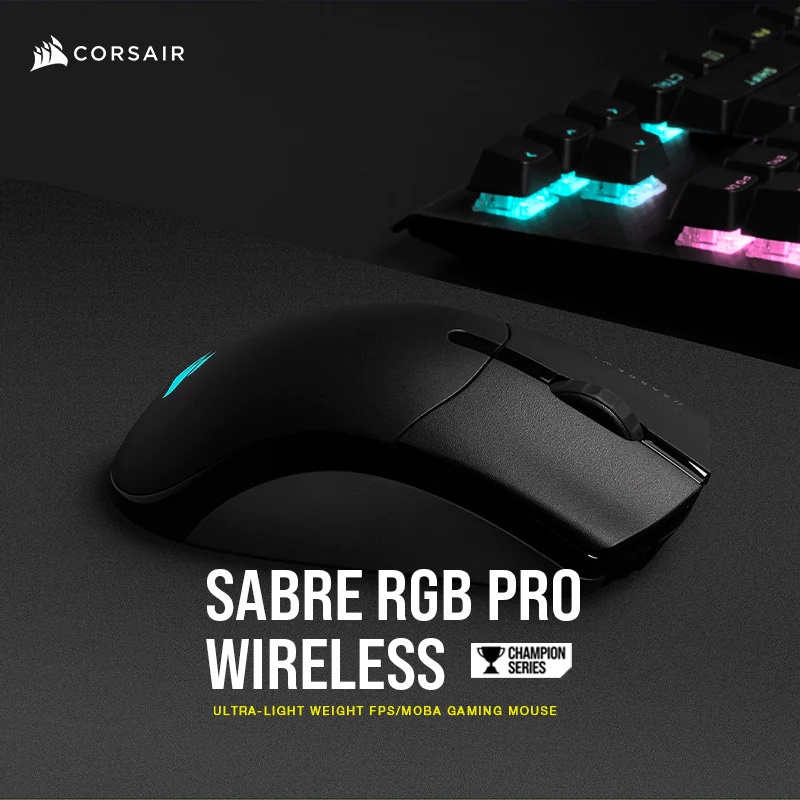 CORSAIR Mouse SABRE RGB PRO WIRELESS CHAMPION SERIES Ultra-Lightweight ...