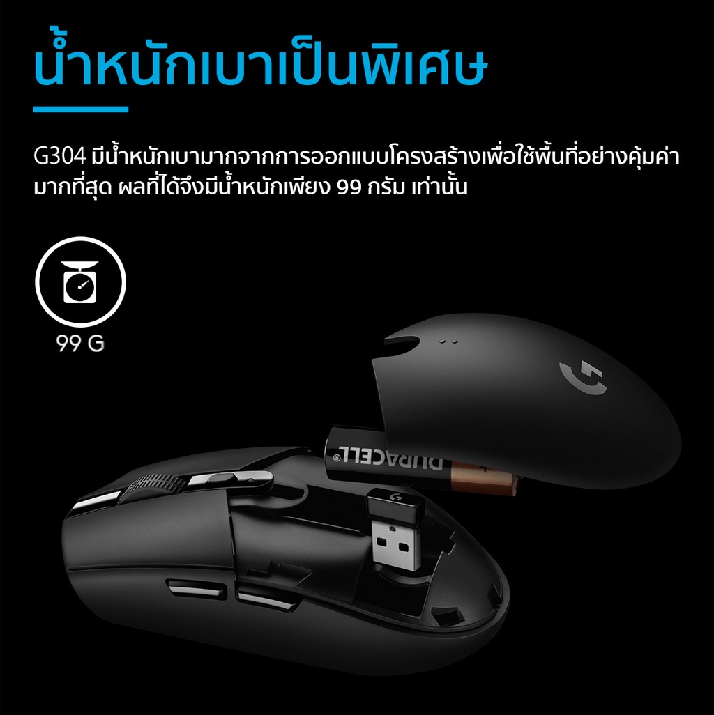 Logitech G304 LIGHTSPEED™ Wireless Gaming Mouse 12,000 DPI, 6 Makro ...