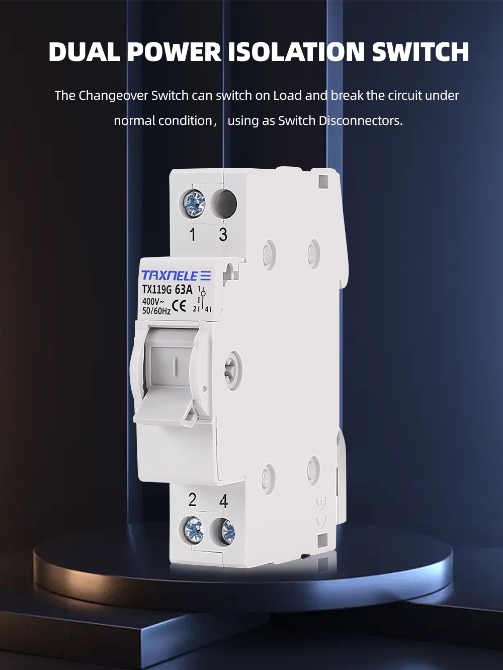 Mts 1P 40A 63A Dual Power Manual Transfer Isolating Switch Interlock ...
