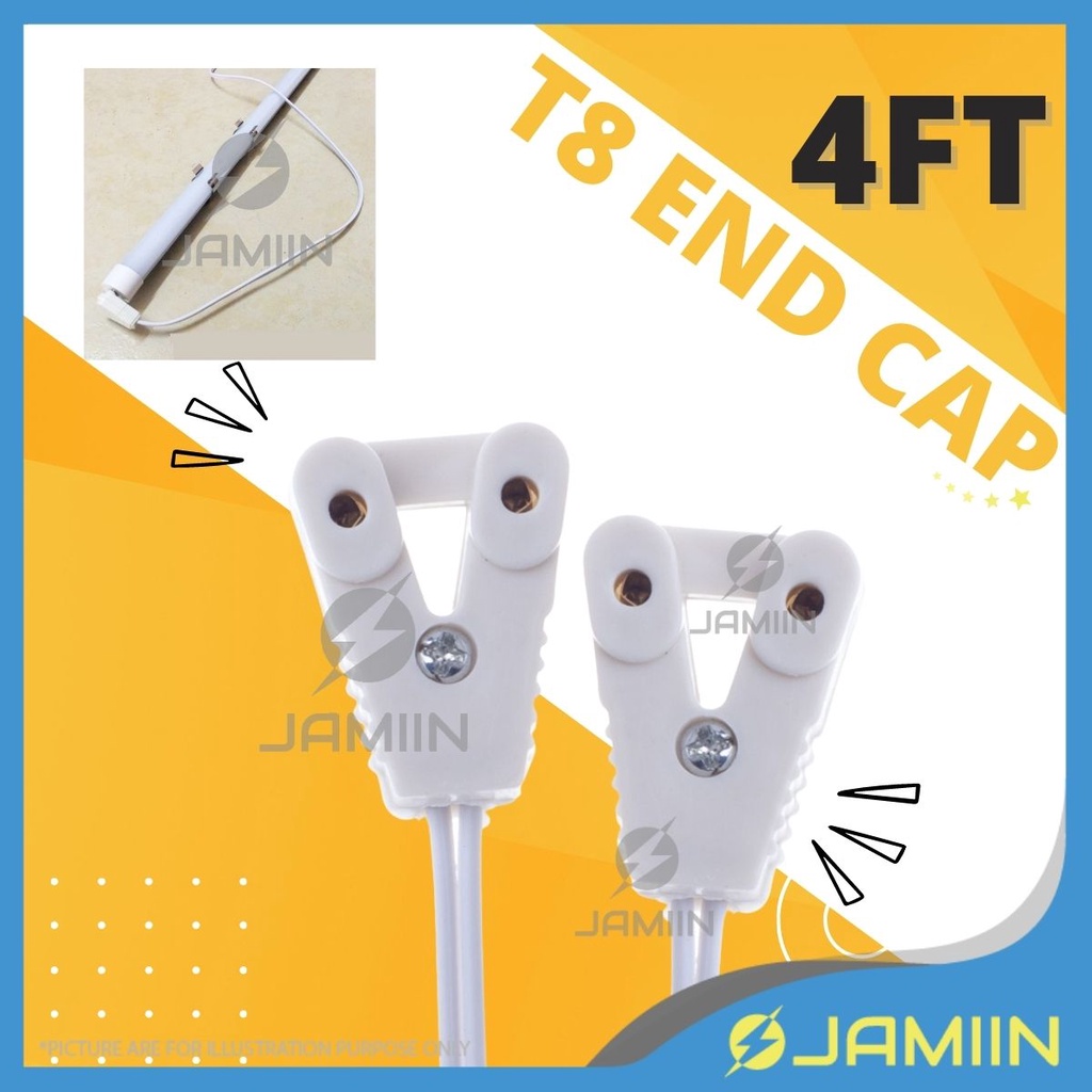 4ft End Cap ลวดสําหรับ T8 LED หลอดแขวนโคมไฟ Wayar Lampu LED T8 Panjang ...