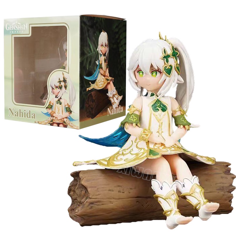 20cm Genshin Impact Nahida Figure Sit Statue Toy Model Kid Collection ...