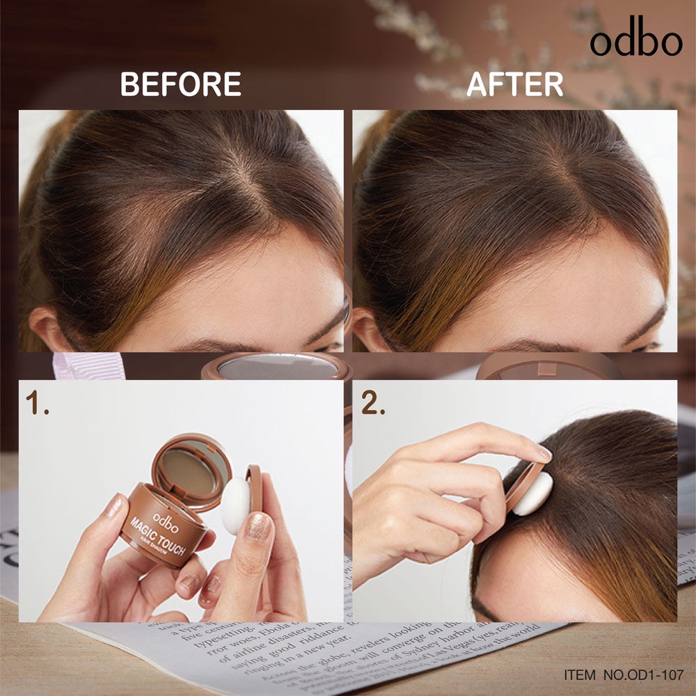 ODBO Magic Touch Hair Shadow 3g โอดีบีโอ เมจิก ทัช แฮร์ แชโดว์. | Shopee Thailand