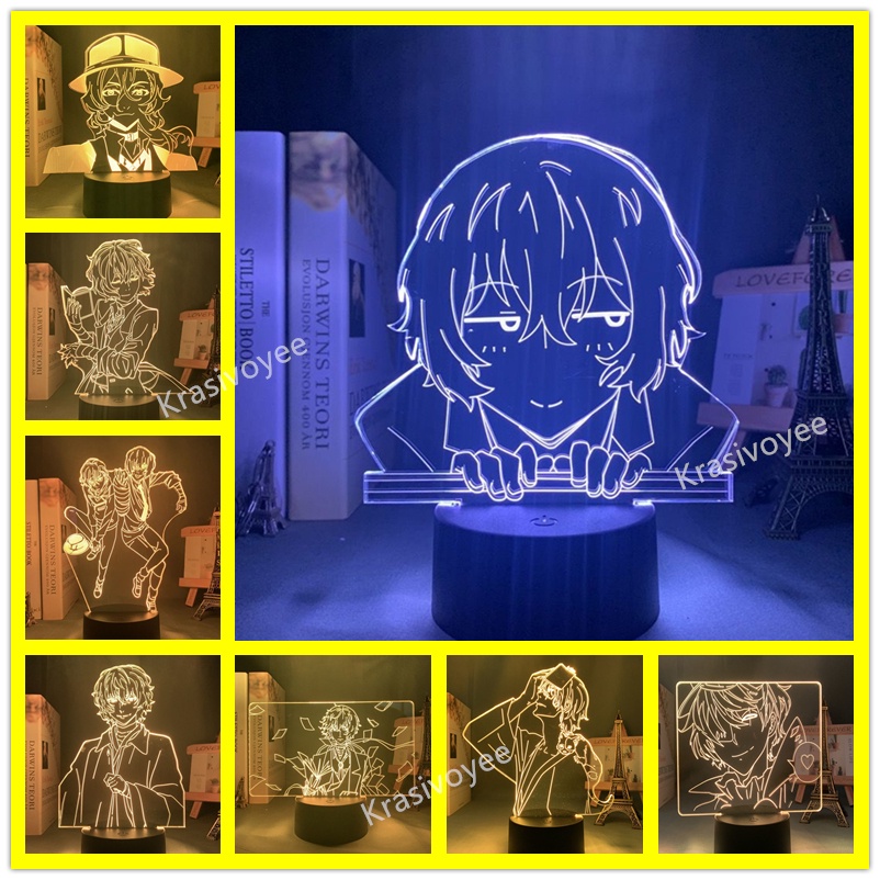 Bungo Stray Dogs Night Light Dazai Osamu รูปเปลี ่ ยนสีโคมไฟข ้ างเตียง ...