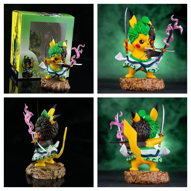 โมเดลฟิกเกอร์ Pikachu COS PIECE Pokemon ONE Roronoa Zoro คุณภาพสูง ของ ...