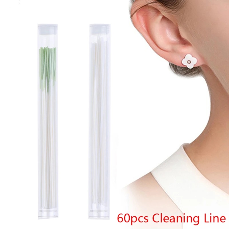 60/70pcs Pierced Ear Cleaning Set Disposable Earrings Hole Cleaner ear ...