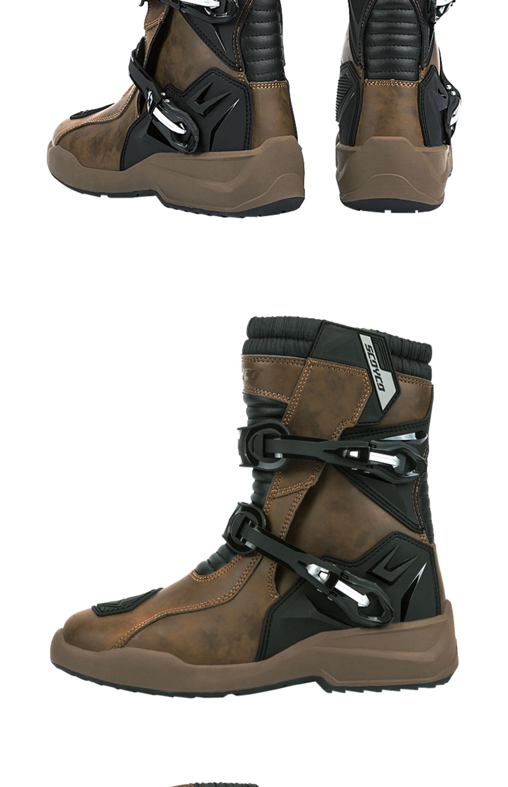 Scoyco รองเท้าบูทหนัง กันน้ํา กันลื่น สไตล์เรโทร สําหรับผู้ชาย ผู้หญิง ...