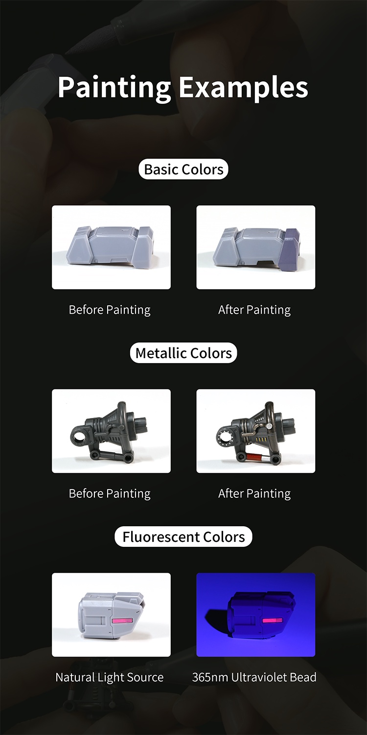 DSPIAE Base Metallic Chrome Color Gundam Marker หัวปลายพู่กัน กันดั้มมาร์คเกอร์ ลงสี ตัดเส้น ...