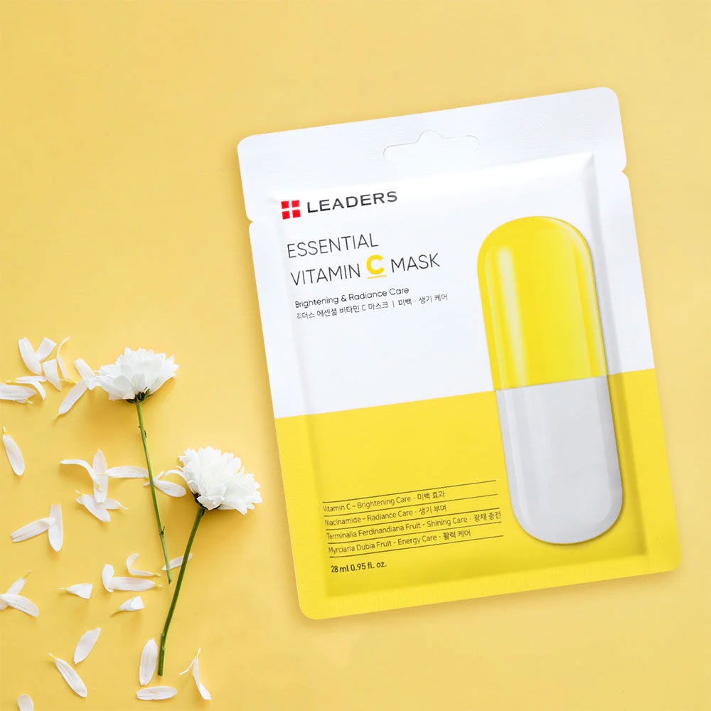 Leaders Essential Mask ลีดเดอร์ แผ่นมาสก์หน้า 28ml (Vitamin C/Vitamin B ...