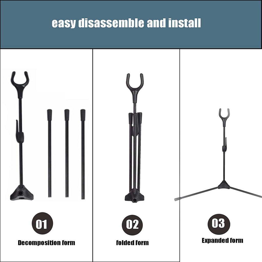 Archery Bow Stands - Portable Carbon Fiber Folding Recurve Compound Bow ...