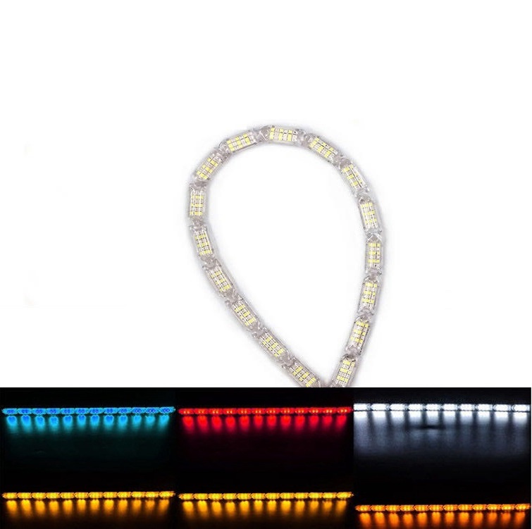 แถบไฟเลี้ยว DRL LED 12V 24v แบบยืดหยุ่น สําหรับรถยนต์ 1 คู่ | Shopee Thailand