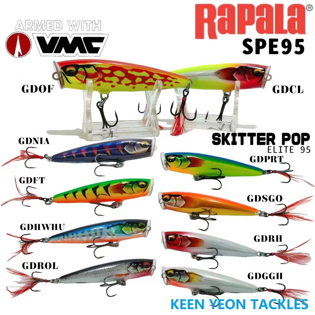 Rapala SKITTER POP ELITE 95 (SPE-95) / PROP (SPR-7) / POP (SP-5/SP-7 ...