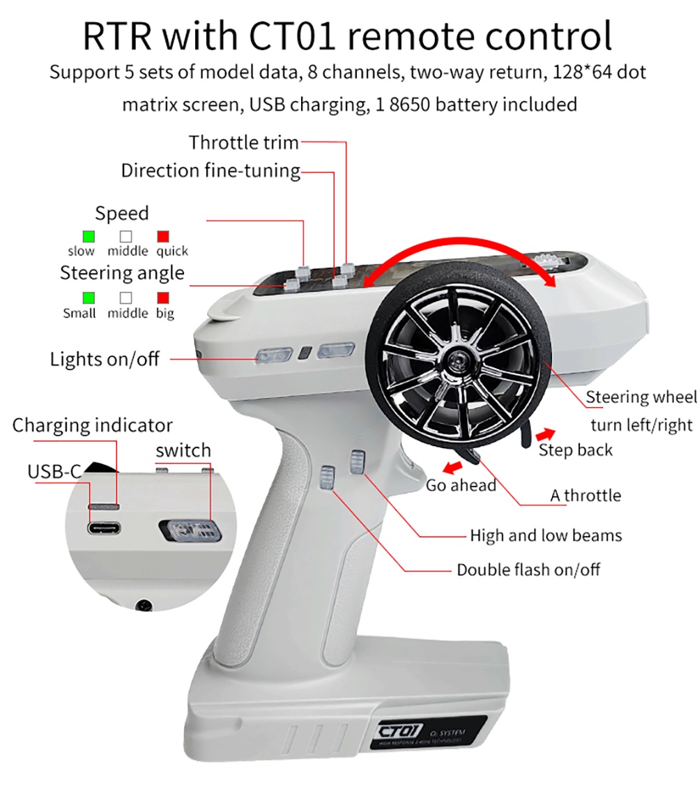 Ldarc X43 โมเดลรถไต่หินบังคับวิทยุไฟฟ้า 1/43 MINI RTR 4WD ของเล่น ...