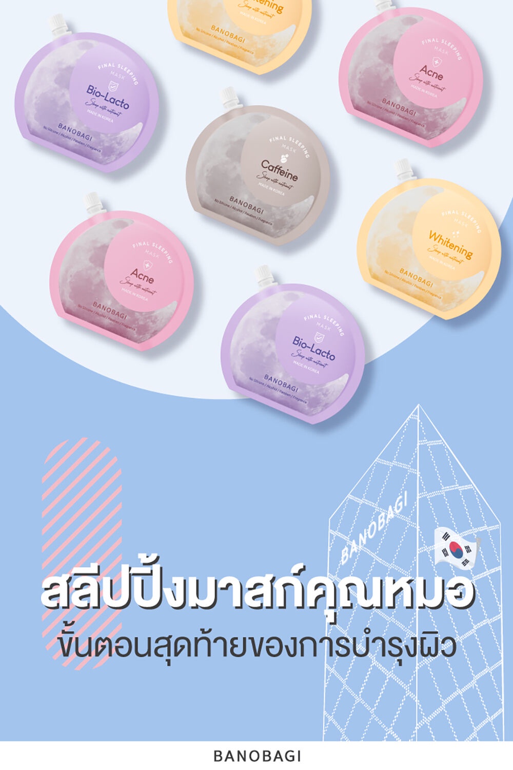 BANOBAGI Final Sleeping Mask บาโนบากิ สลีปปิ้งมาสก์ 23ml (Acne/Bio ...