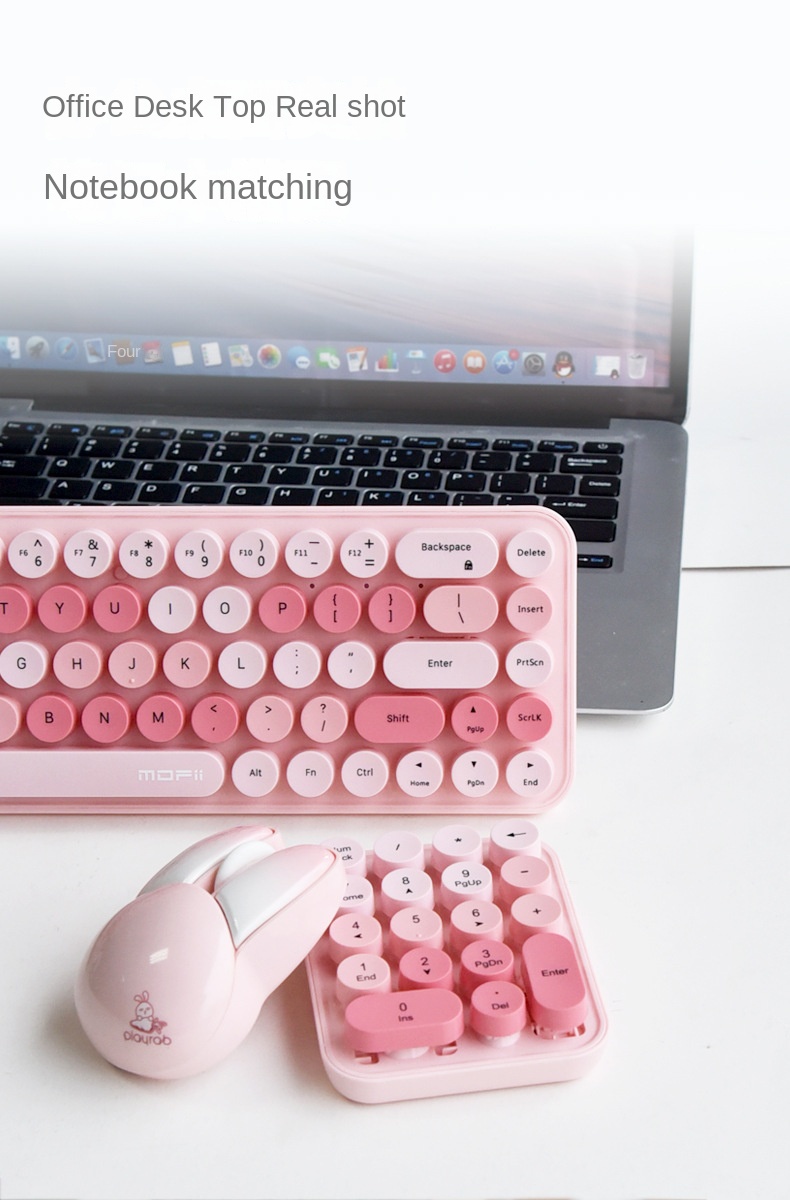 Mofii Ibean Max เมาส์คีย์บอร์ดไร้สาย 2.4G และแผ่นรองตัวเลขดิจิทัล 3-in ...