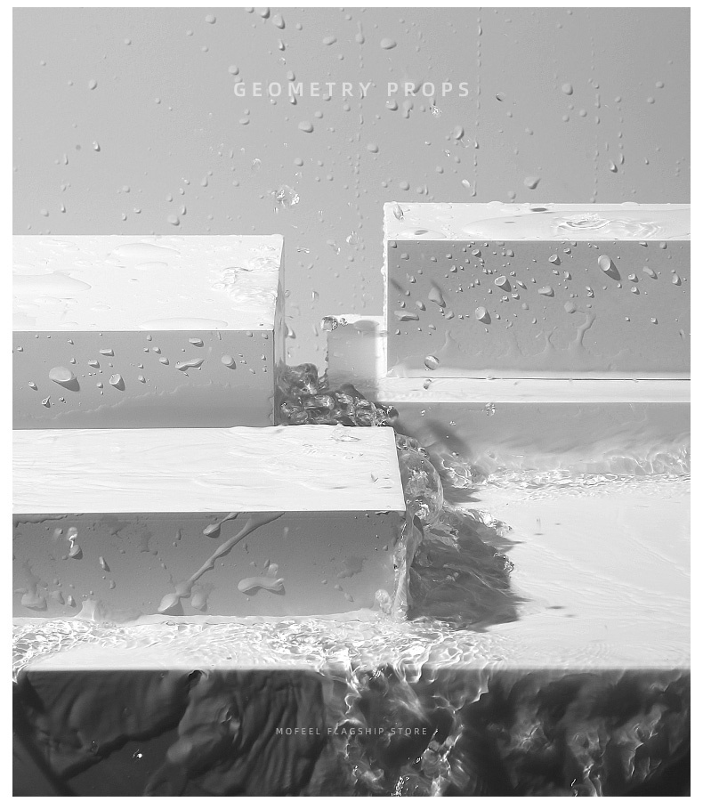 Geometry White Square Matt Cube Box Photography Creative Display Table ...