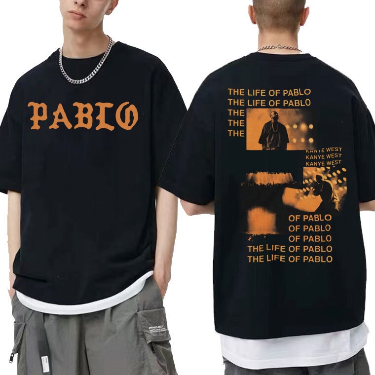 Kanye West THE LIFE OF PABLO Album Music Print Tshirt Summer Men's ...