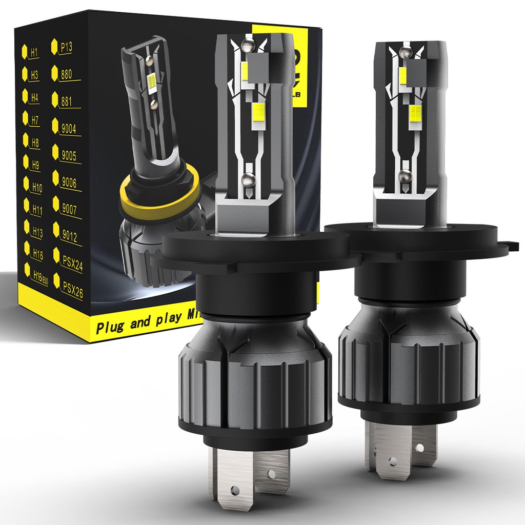 หลอดไฟตัดหมอก LED 60W 12000LM H4 H7 H8 H9 H11 H16JP H1 H3 9003 HB2 9005 HB3 9006 HB4 สีขาว 2 ...