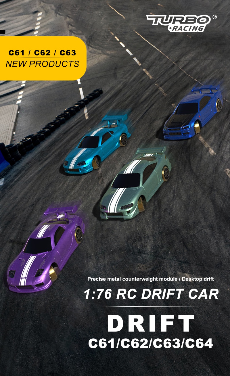 Turbo Racing C61 C62 C63 C64 C74 1/76 โมเดลรถแข่งบังคับวิทยุไฟฟ้า ขนาด ...