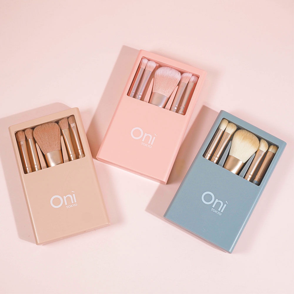 Oni Makeup Brush Set With Mirror 5pcs โอนิ เซทแปรงแต่งหน้า 5 ชิ้น มี ...
