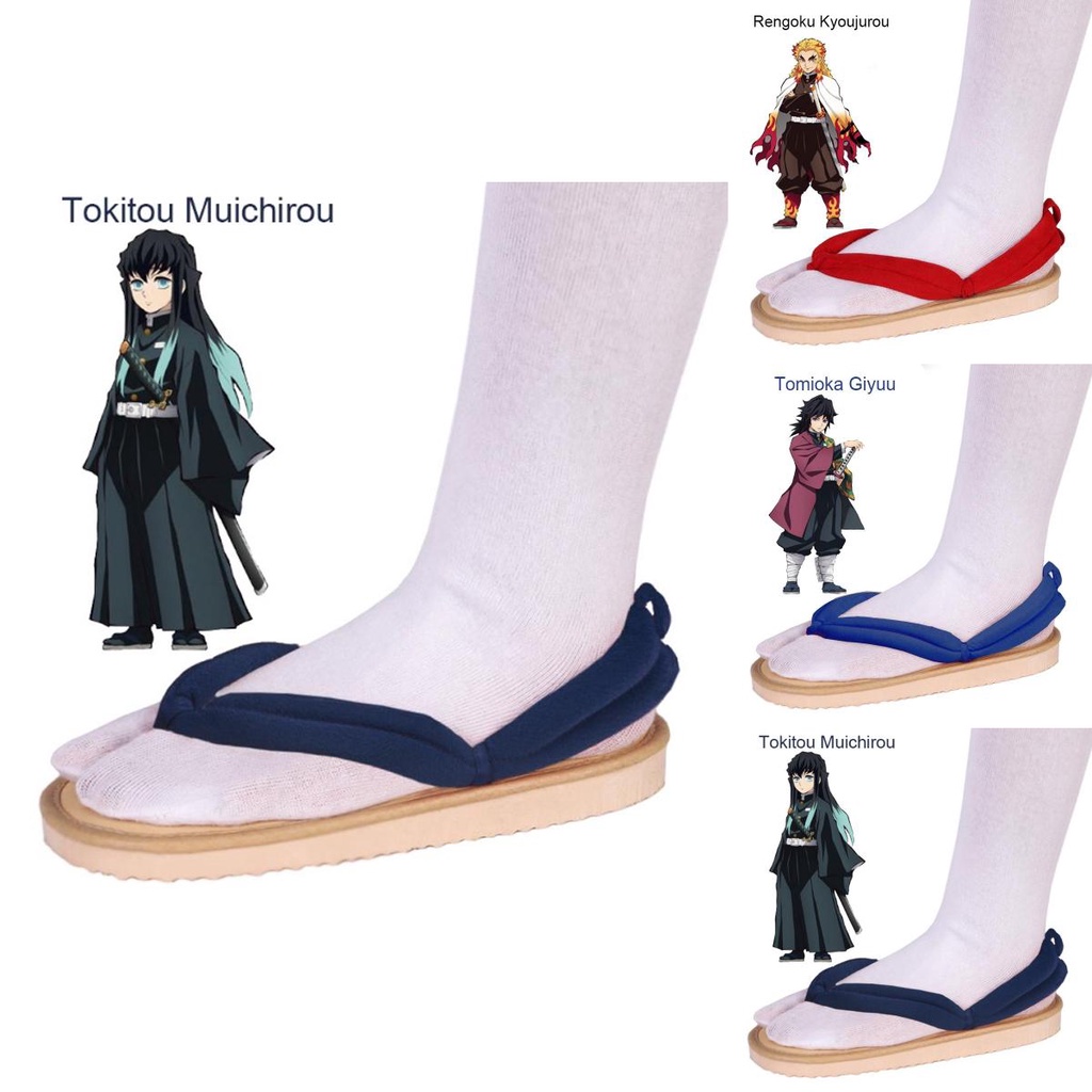 รองเท้าแตะคอสเพลย์ อนิเมะ Demon Slayer Kimetsu No Yaiba Geta Kamado ...