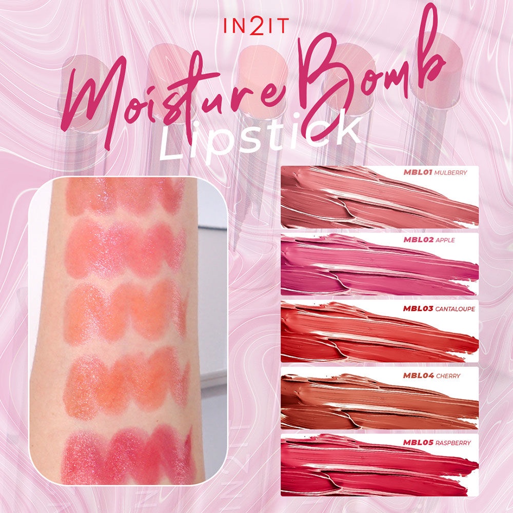 In2It Moisture Bomb Lipstick 1.8g อินทูอิท ลิปบาล์มเนื้อฉ่ำ นุ่มลื่น ...
