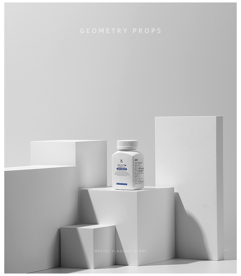Geometry White Square Matt Cube Box Photography Creative Display Table ...