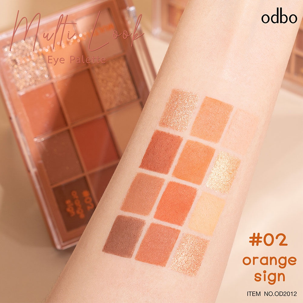 ODBO Multi Look Eye Palette 10g โอดีบีโอ พาเลทอายแชโดว์ 12 เฉดสี ...